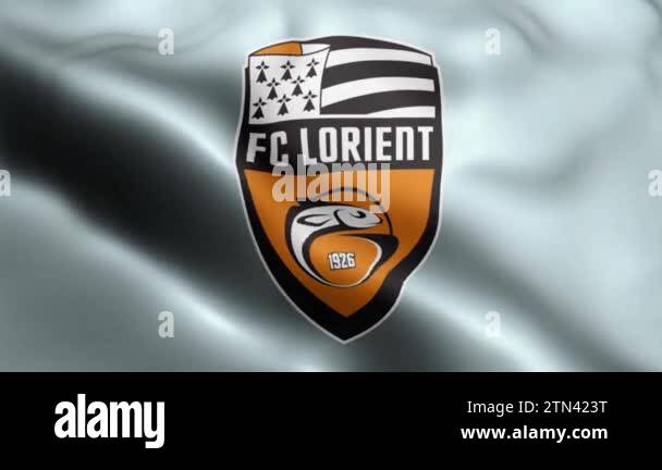 Lorient Flag video waving in wind. Lorient Flag Wave Loop waving in ...