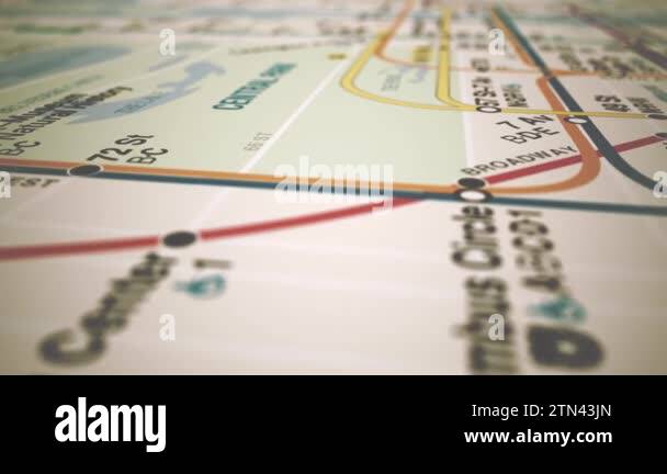 Flight Over Subway Map Background/ 4k animation of a vintage background ...