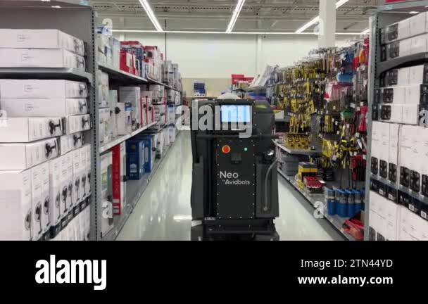 Avidbots Neo Robot cleaning floor in the Eaton Centre Mall in Toronto ...