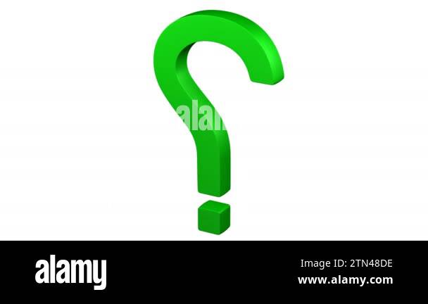 Question mark turn around. Kit 3 in 1. 3D rendering Stock Video Footage ...