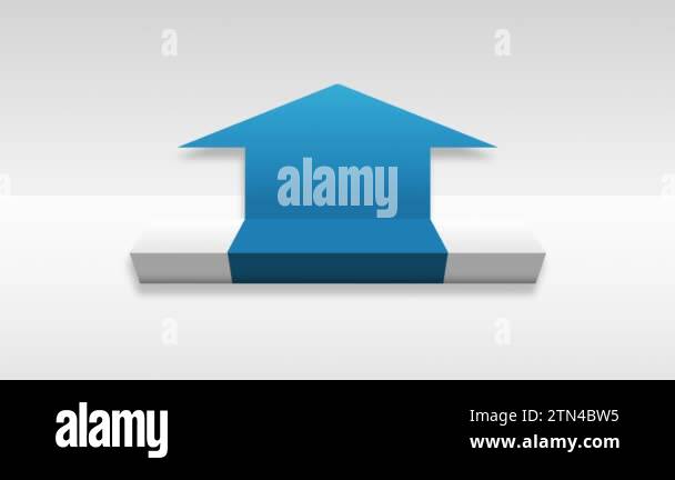 One 3D stair step. arrow square intro title box diagram chart ...