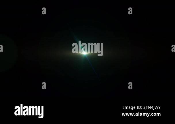 Abstract beautiful flickering golw green optical lens flares shin ...
