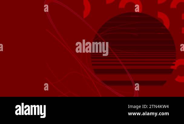 Busy red geometric background video template. Abstract shape design ...