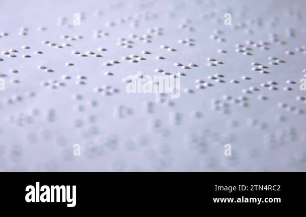 close-up braille text book for blind person disability can't see ...