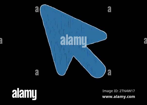 Hand Drawn Animated Cursor Icon Stock Video Footage - Alamy