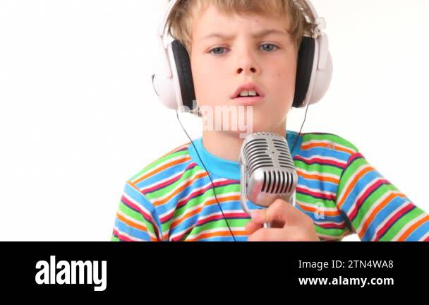 Boy talking into microphone Stock Videos & Footage - HD and 4K Video ...