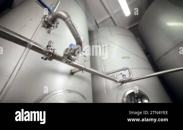 Pipe system, pipelines with valves and storages at modern plant ...