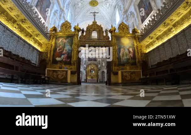 GRANADA, SPAIN - APRIL 5, 2023: The baroque sacristy in church ...