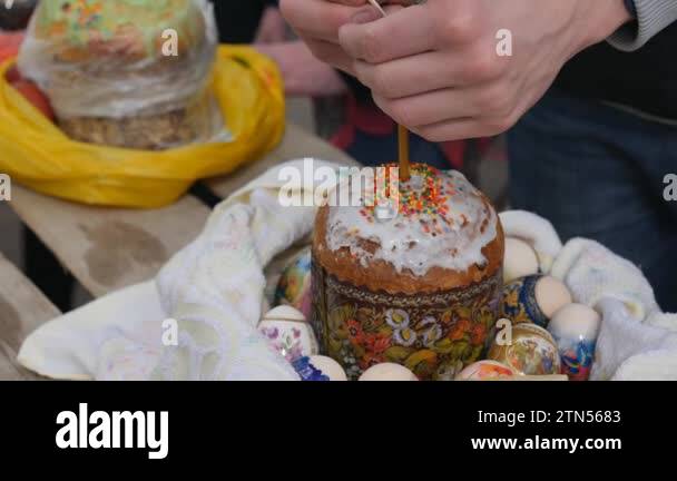 The glorious feast of Easter. Christ is risen. Sanctification, marked ...