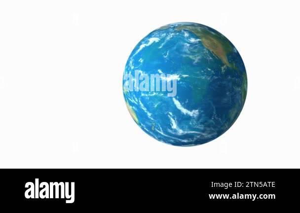 Seamless loop footage of planet earth 3D planets orbital rotation with day night transition ...