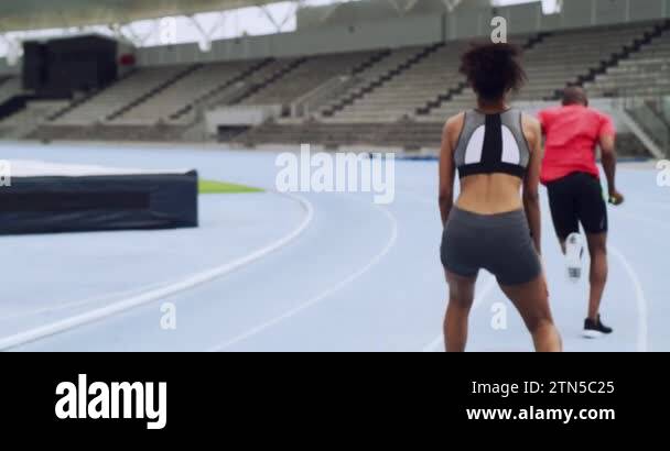 Competition track man woman Stock Videos & Footage - HD and 4K Video ...