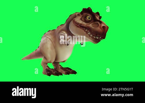 Extinct dinosaur cartoon character being surprised and nervous from the ...