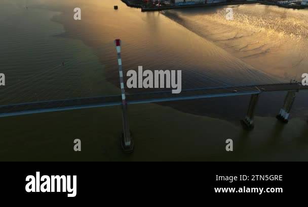 Dirty water flows into the river. Pollution of the environment and ...