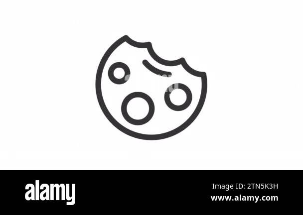 Cookie, Coffee Shop animated icon on transparent background Stock Video ...