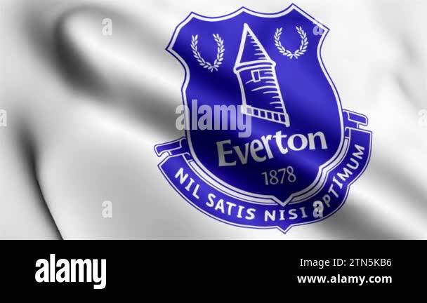 Everton Flag video waving in wind. Everton Flag Wave Loop waving in ...