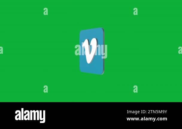 Animated 3D Vimeo Logo Loop Animation on Green Screen, Making Connections Come Alive Stock Video ...