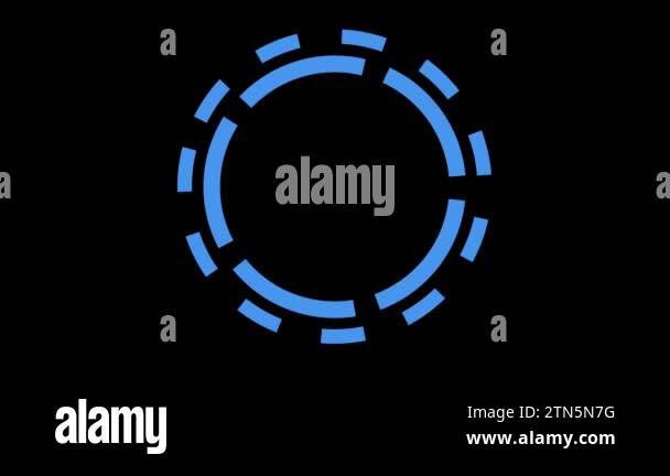 Modern luminous preloader, blue circular progress loading bar. 60 fps ...