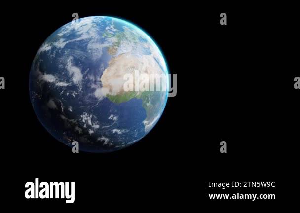 Earth planet. Spinning globe with day and night transition. Seamless ...