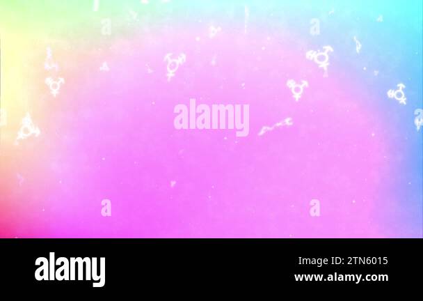 Looping particle with rainbow abstract background and transgender ...