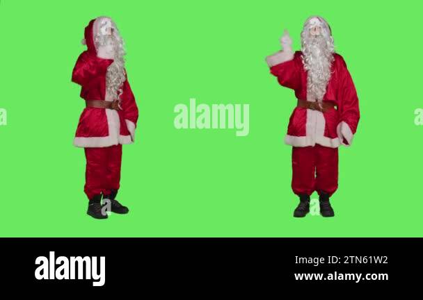 Saint nick character expressing rejection and refusal, showing no ...