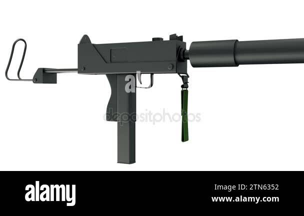 4K Animation of Automatic 9mm Machine Gun Stock Video Footage - Alamy