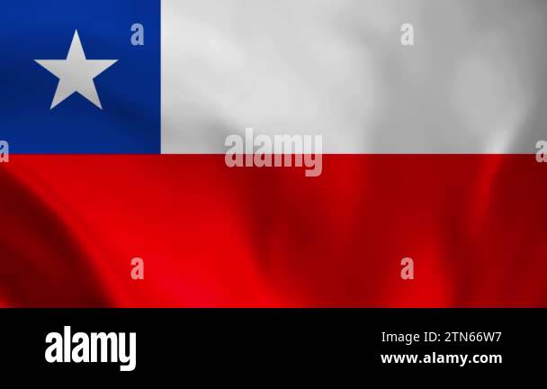 Chile National Flag. 4K seamless loop animation of the Chile flag ...