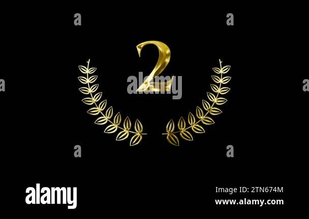 Golden Award wreath animation. Second place. 2d animated laurel wreath ...