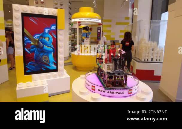 Europe, Italy , Milan 07-07-2023 - Lego bricks - store shop retail in ...
