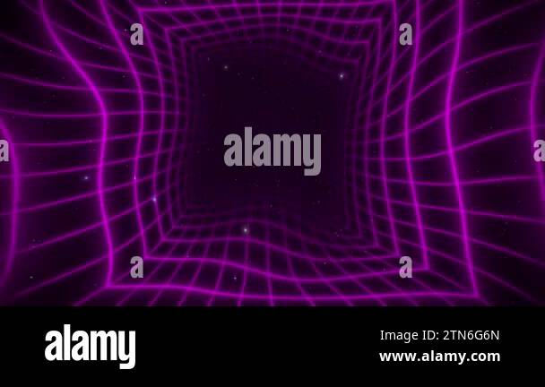 Universe Retro Futuristic 80's Background 4K. Synthwave wireframe net ...