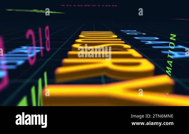 Industry 4.0 revolution kinetic text abstract concept loop animated. Artificial intelligence and ...