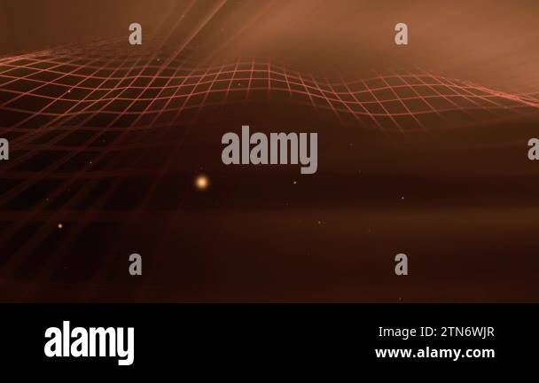 Hypnotic geometric grid in three dimension space golden orb lights ...