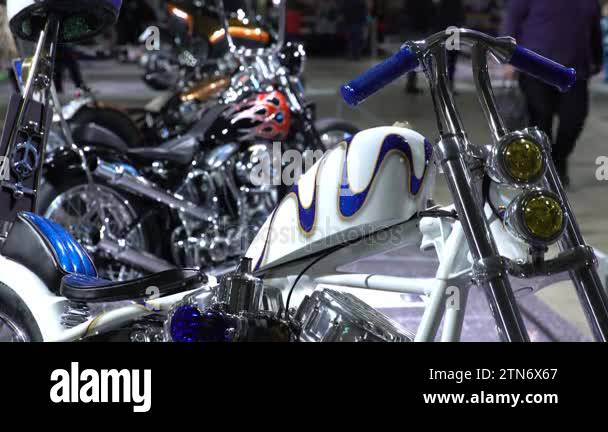 Vintage tuned Harley Davidson Panhead, 1949 Stock Video Footage - Alamy