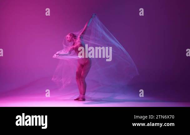 Light and freedom. Young tender girl, ballerina dancing with ...