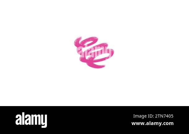 Hand drawn scribble animation. 4k footage animation on a white ...