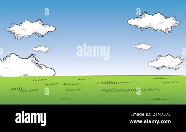 4K Cloudy sky animation. Animated Clouds timelapse Isolated on Green ...