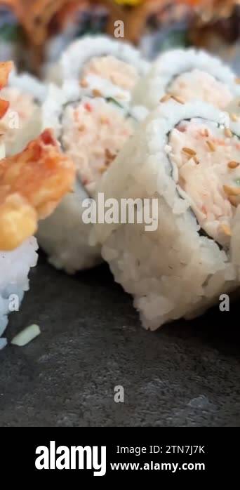 ROLL COMBO California Roll, Dynamite Roll, Tuna Maki, Salmon Maki Stock ...