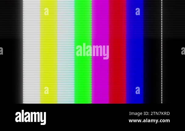 SMPTE color bars with flickering and strobe effects. SMPTE color stripe ...