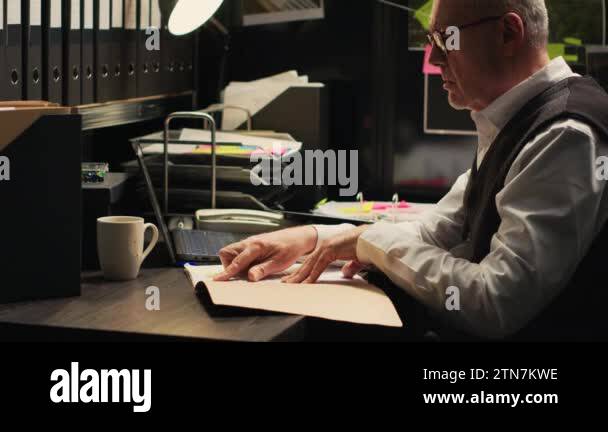 Investigator review forensic report to find evidence authenticity ...