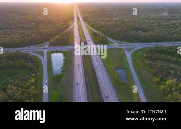 Elevated view freeway exit junction Stock Videos & Footage - HD and 4K ...