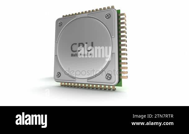 Central computer processors CPU 3d animation Stock Video Footage - Alamy