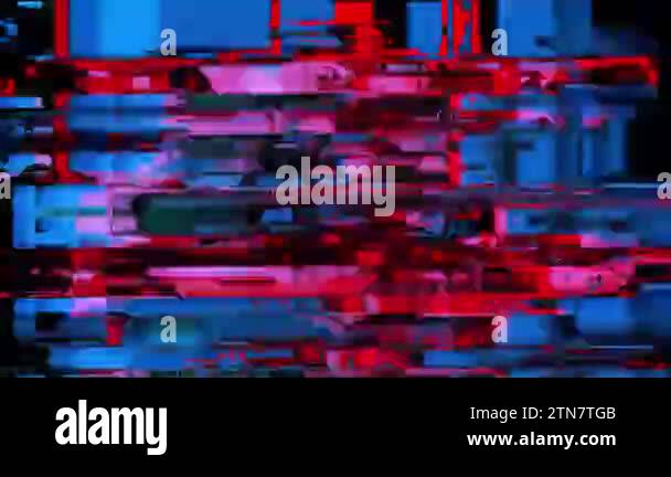 VHS Glitches Analog Abstract Digital Animation. Old TV. Glitch Error ...