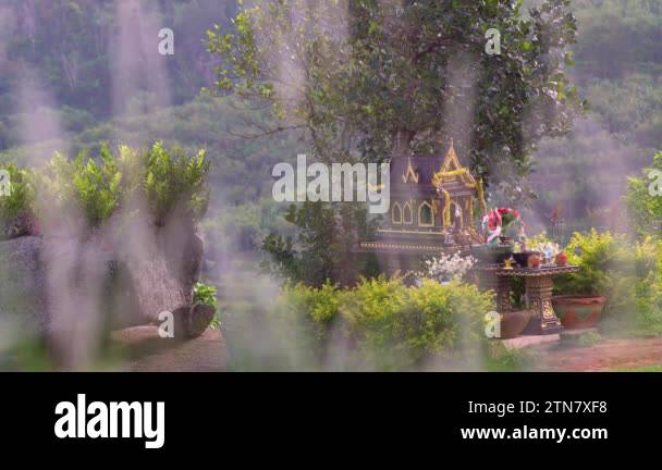 Thailand Spirit House ,San Phra Phum, Rean Tevoda, Pteah Phum, in Green ...