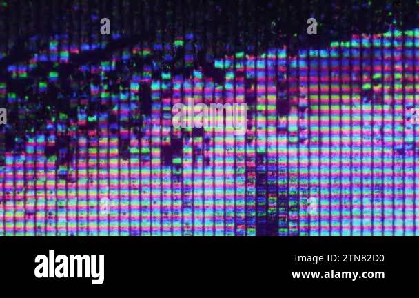 Digital flare. Neon glitch. Sci-Fi technology. Fluorescent purple pink ...