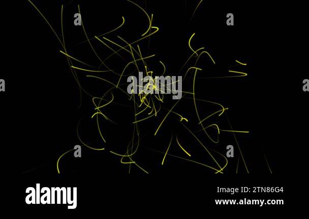 Yellow streaks light ray from center animated background in 4K Stock ...