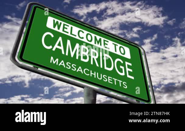 Cambridge city sign welcome Stock Videos & Footage - HD and 4K Video ...