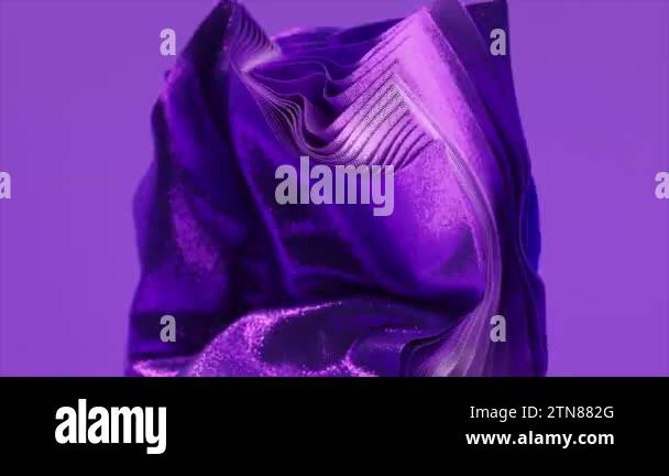 3d animation, abstract background with flying rotating pieces of fabric ...