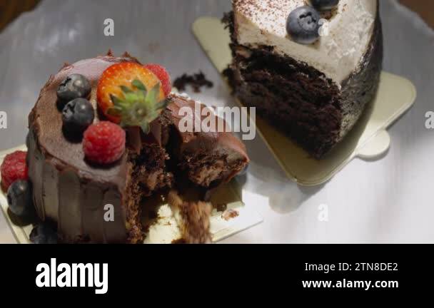 Experience pure dessert bliss as a knife glides through the velvety ...