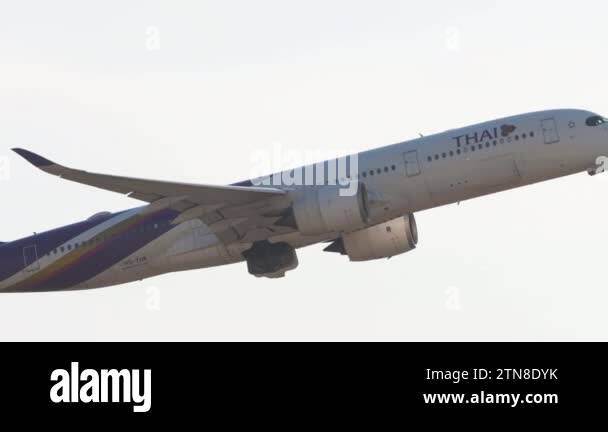 BANGKOK, THAILAND - JANUARY 19, 2023: Commercial aircraft Airbus A350 ...