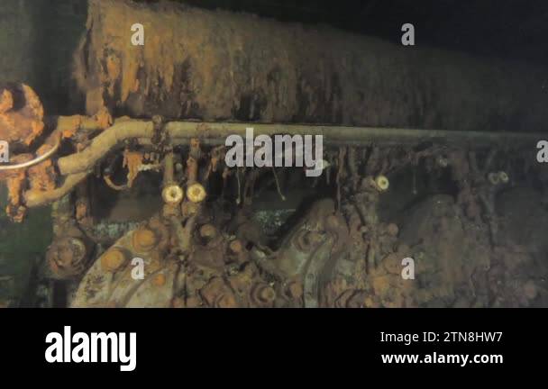 Slow motion video on shipwreck swedish ferry MS Zenobia. Wreck diving ...