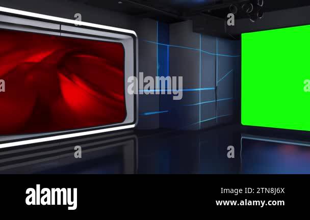Create Immersive Broadcasts with a Virtual TV Studio Stock Video ...